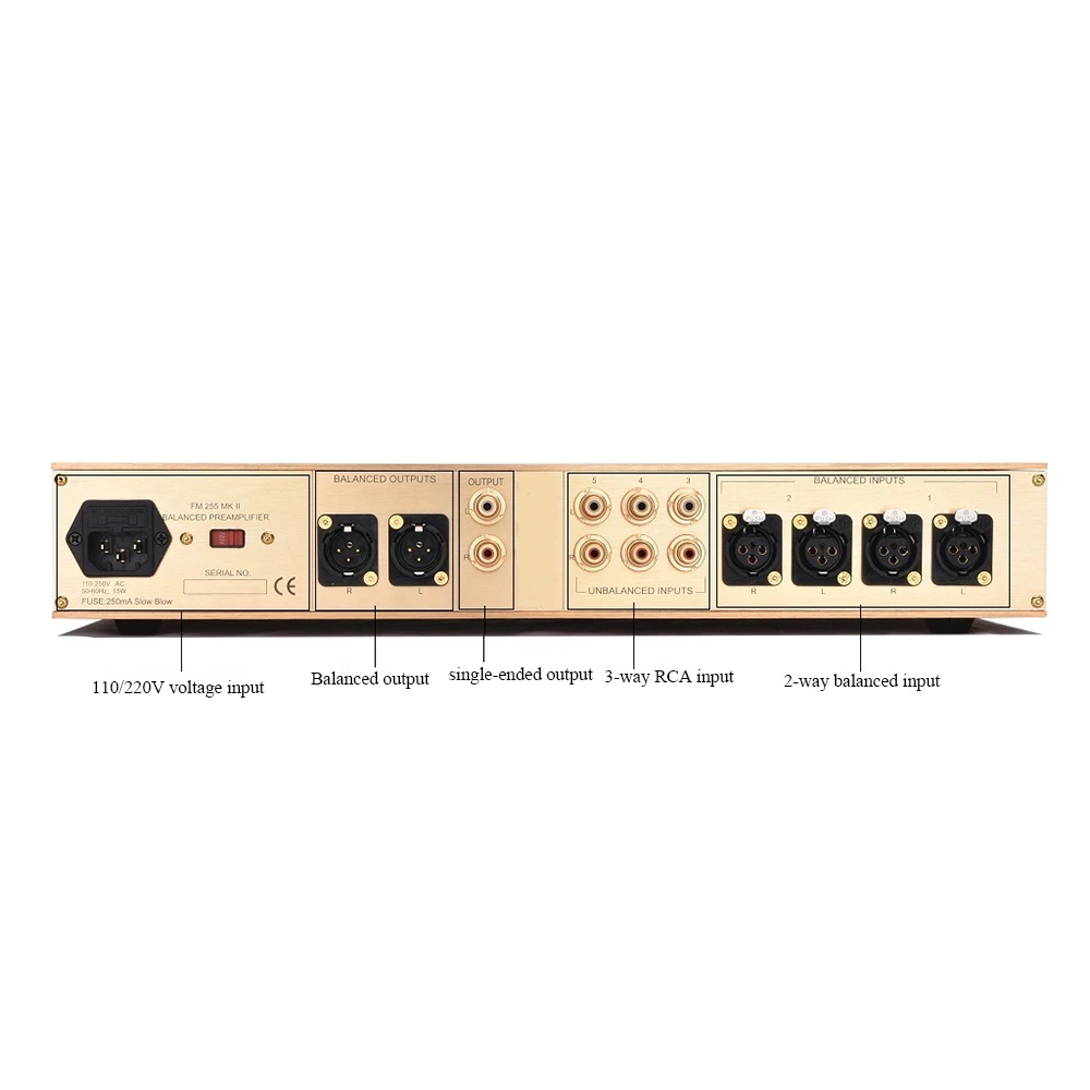 SUQIYA-AUDIO FM255MKII Hi-End Preamplifier XRL Fully Balanced Preamp ...