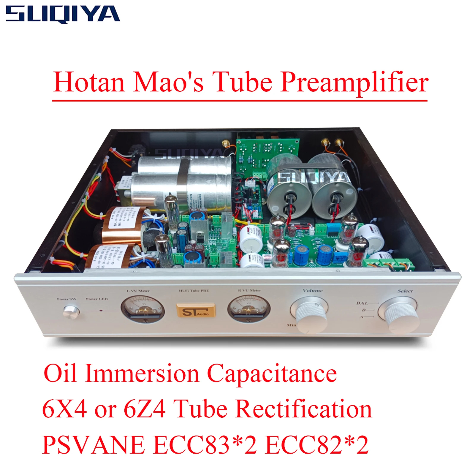 SUQIYA-Hotan Maos Balanced ECC83 ECC82 6Z4 Tube Preamp EZ90 6×4 Tube Preamplifier Amplifier ...